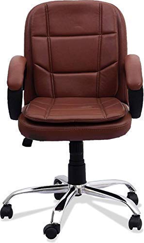 Mezonite Mid Back Revolving Leatherette Ergonomic Home & Office ...