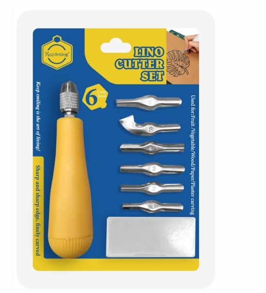 Buy HS Professional Lino Mat Cutting Tool with 6 Blades Online at Low ...