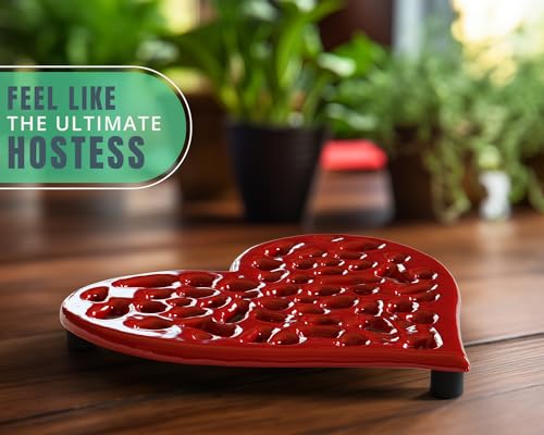 Snapklik.com : Comfify Set Of 6 Small Cast Iron Heart Coasters Vintage ...