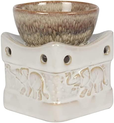 Tech Island Terracotta Oil Burner Large Wax Burner, Deep Bowl Wax Melt ...