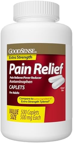 Amazon.com: GoodSense Extra Strength Pain Relief, Acetaminophen Caplets ...