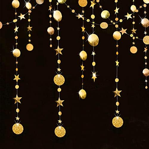 52 Fts Black Silver Gold Twinkle Little Star Party Garlands Kit ...