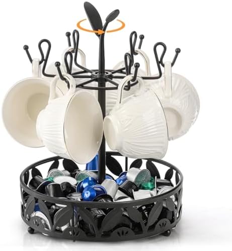 Amazon.com - Pumtus Metal Coffee Mug Holder Tree, Rotatable Mug Holder ...