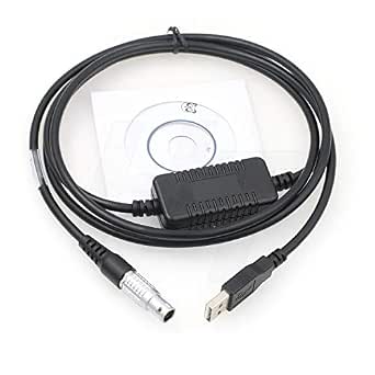 HangTon GEV218 USB Data Cable to 8 Pin for Leica Total Station TS30 ...