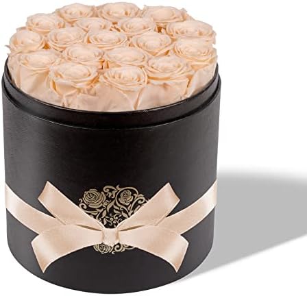 Amazon.com: LIZHUYA Preserved Rose in a Box Real Roses That Lasts for ...