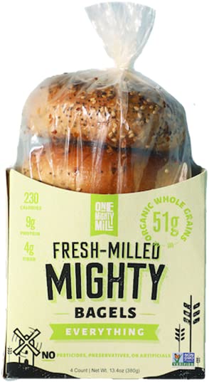 Amazon.com: One Mighty Mill, Bagel Everything 4 Count, 15.4 Ounce ...