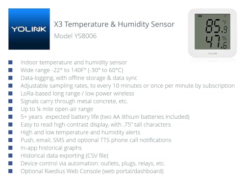 Snapklik.com : YoLink X3 Version Temperature & Humidity Sensor ...
