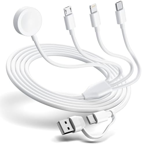 Amazon.com: 4 in 2 Multi Charging Cable for Apple Watch Charger,USB C ...
