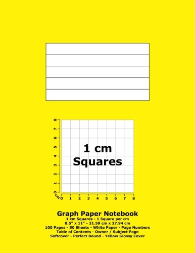 Graph Paper Notebook: 1 cm Squares - 8.5" x 11" - 21.59 cm x 27.94 cm ...