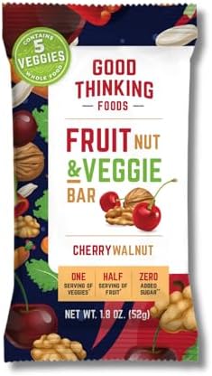 Amazon.com : Good Thinking Foods Fruit & Veggie Bars - Cherry Walnut ...