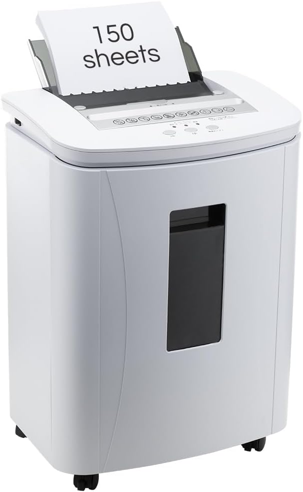 Amazon.com : Kitnery 150-Sheet Auto Feed Paper Shredder: High Security ...