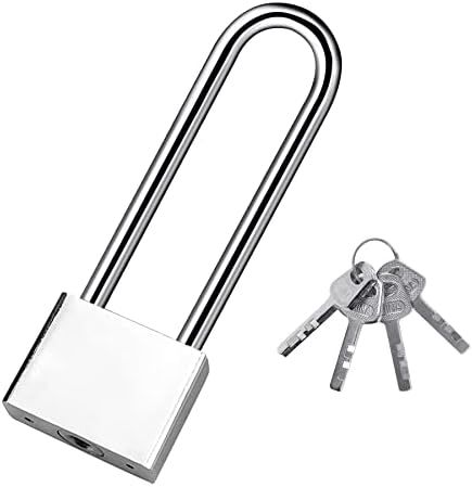 TRIXES Extra Long Shackle Padlock 120mm Long Lock 3 Keys Safe for ...