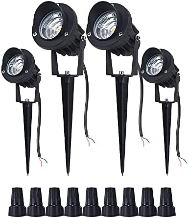 SUNVIE 12W LED Landscape Lights Low Voltage (AC/DC 12V) Waterproof ...