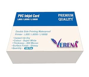 Verena Plain White PVC ID Cards for Inkjet Printers - (Aadhar Card ...