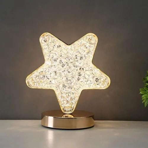 Buy Satnam Communication : Star Shape Crystal Table Lamp (Gold) Online ...