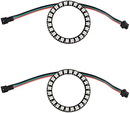 Amazon.com: Geekstory 2PCS 16 Bits WS2812 5050 RGB LED Ring Lamp Light ...
