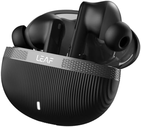 Leaf Bass Wireless Bluetooth Over Ear Headphones with Mic and 10 Hours ...