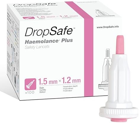 Amazon.com: Dropsafe Haemolance Plus Safety Lancet, High Flow, 18 Gauge ...