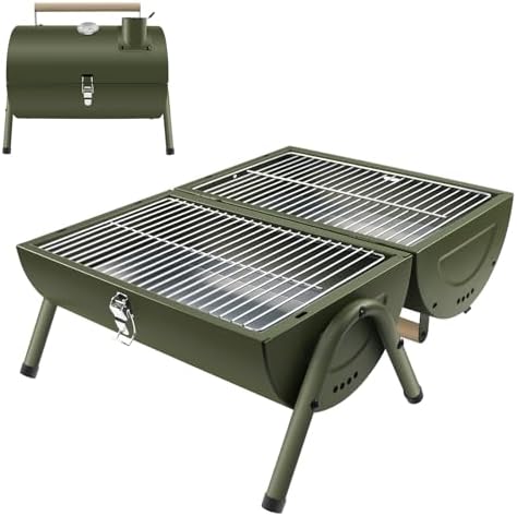 SunJas Barbecue portatile 2 in 1 in acciaio inox Mini barbecue da ...