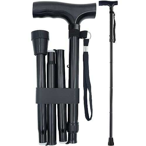 YAMTHR Walking Cane with Smooth Wood Derby Handle, Adjustable Walking ...