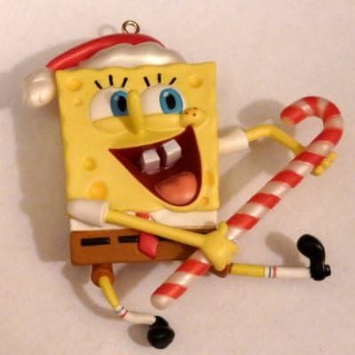 Amazon.com: Spongebob Squarepants with Candy Cane Christmas Ornament 34 ...