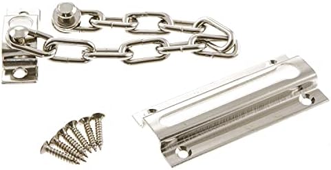 XFORT® Door Chain Polished Chrome, Narrow Design Door Limiter, External ...