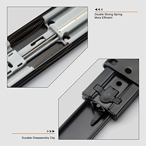 Snapklik.com : Black Soft Close Drawer Slides 20 Inch Dresser Drawer ...