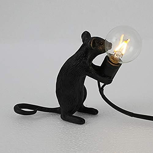 MiniSun Modern Metallic Gold Painted Rat Design Table Lamp - Complete ...