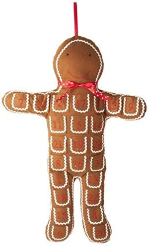 Fabric Gingerbread Man Advent Calendar : Amazon.co.uk: Toys & Games