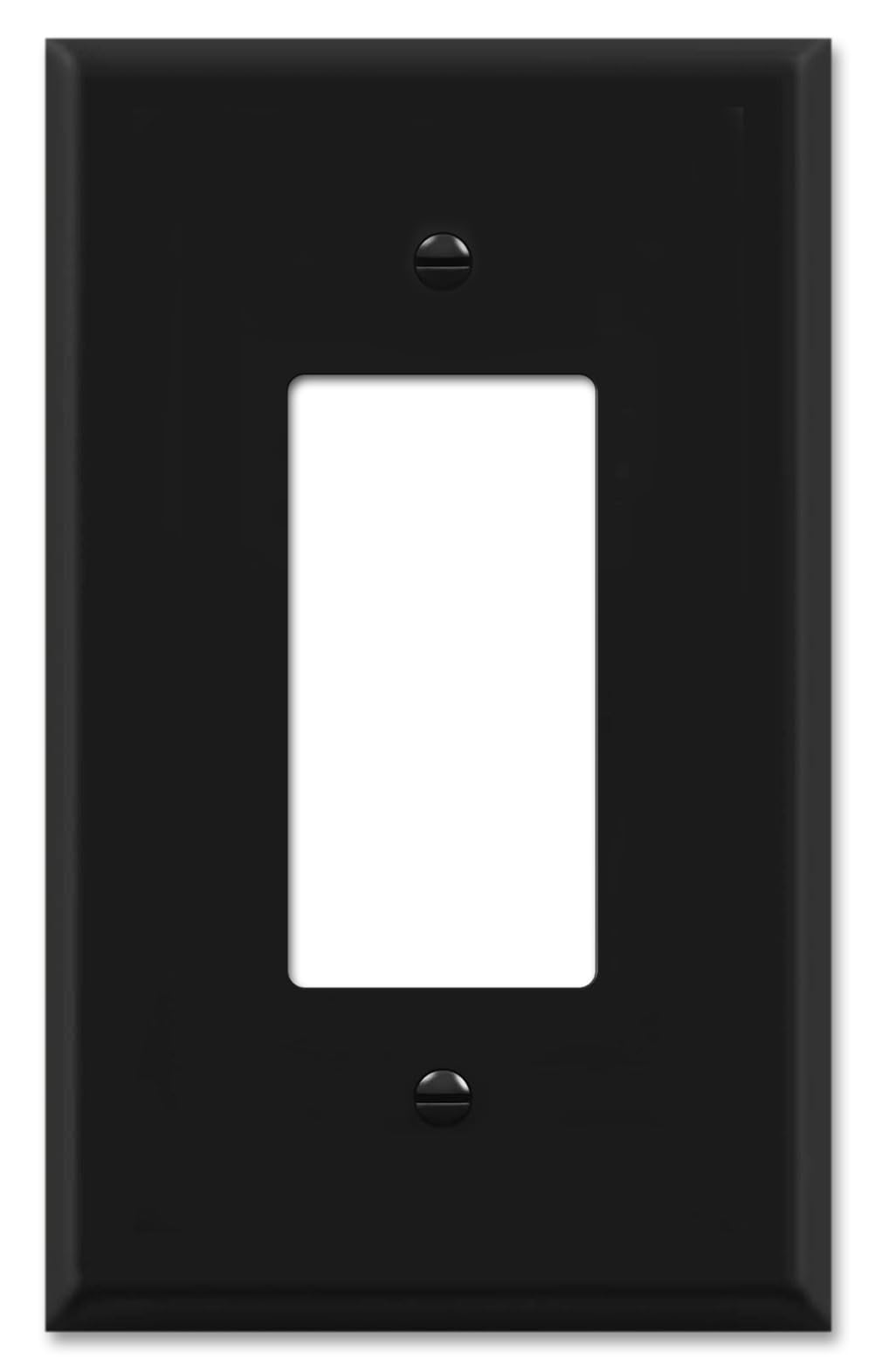 OVERSIZED 1 Gang Rocker - Decora Black Metal Wall Plate - Switch Plate ...