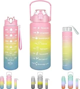 SHOP-SPEND-REPEAT Motivational Water Bottle Set of 3 in 1 Pcs 2000ml ...