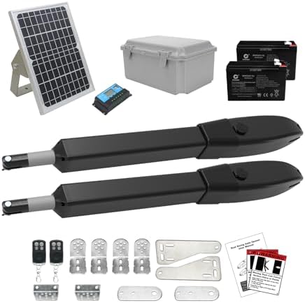 Amazon.com: JUJIANG C026 Solar Gate Opener with Batteries & Solar Panel ...