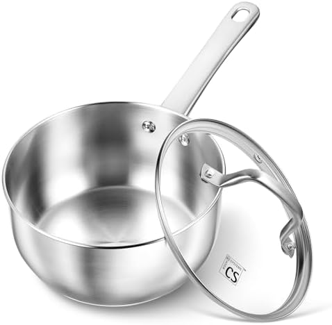 Amazon.com: KOCH SYSTEME CS 1 Quart Saucepan with Lid, Stainless Steel ...