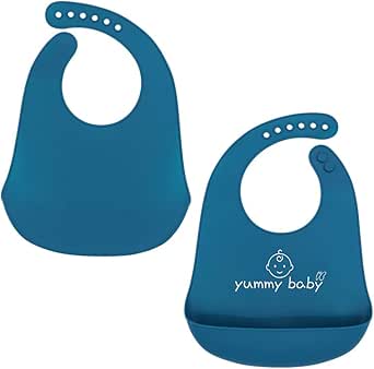 Amazon.com: Yummy Baby Improved Silicone Baby Bib, Ultra Soft ...