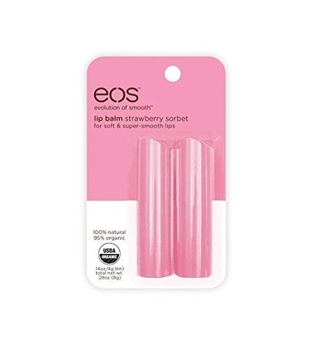 Amazon.com : EOS Lip Balm Stick Strawberry Sorbet Two-Pack : Health ...