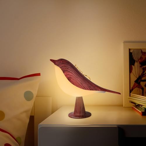 YOTOZU Small Bird Touch Lamp, Dimmable and Cordless Bird Night Light ...