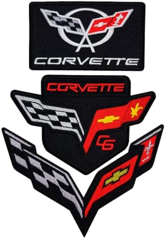 Amazon.com: Corvette Racing Checkered Flags Patch 3pc Bundle Set - Iron ...