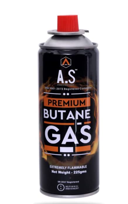A.S. Portable Butane liquefied Gas Can 225g Resealable Easy to use ...