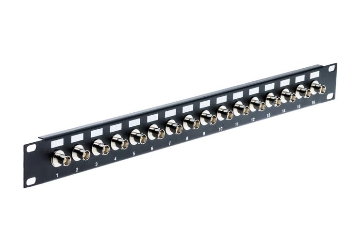 Amazon.com: CablesAndKits 16 Port BNC Female Rack Mount Feed-Thru Panel ...