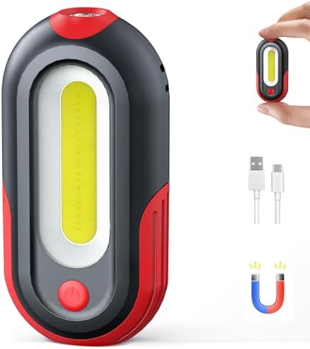 LEAYOKUKA Magnetic Flashlight Rechargeable, Mini Pocket EDC Flashlight ...
