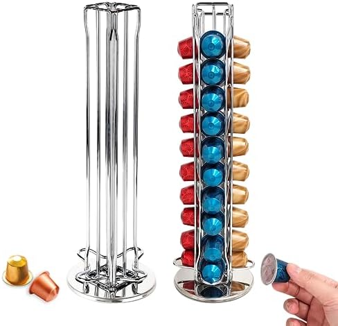 Amazon.com: Coffee Pod Holder Coffee Pod Storage Organizer Rotating ...