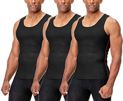 Amazon.com: DEVOPS 3 Pack Men's Muscle Dri Fit Compression Tank Top ...