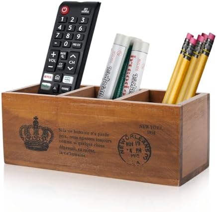Amazon.com: LepoHome Wood Pen Holder, Unfinished Wooden Remote Control ...