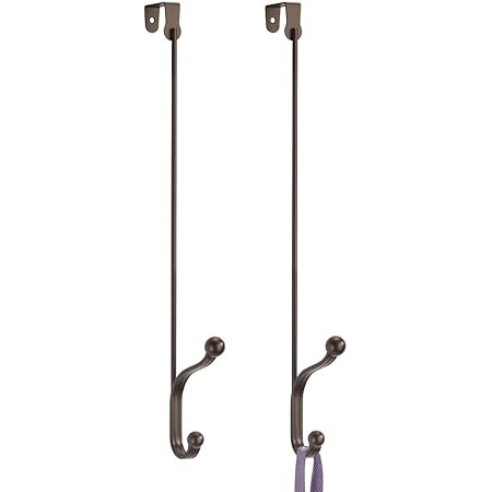 Amazon.com: mDesign Metal Modern Long Easy Reach Over The Door Storage ...