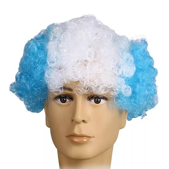 Qbic Football Fans Wig Props Crazy Soccer Cheer Headwear Hat Costume ...