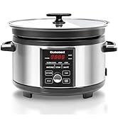 Amazon.com: Eamoment 5.5QT Programmable Slow Cooker With Timer,Non ...