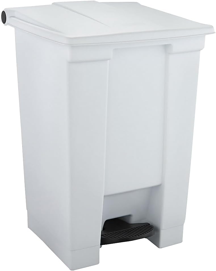 Amazon.com: Rubbermaid Step-On Waste Container, 12 gal, White, 15.75 ...
