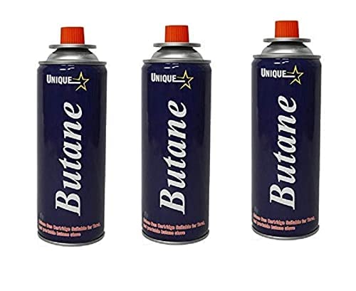 GCA Automatic Butane Gas Canister 225g Each, Pack of 3(3 Unique Can ...