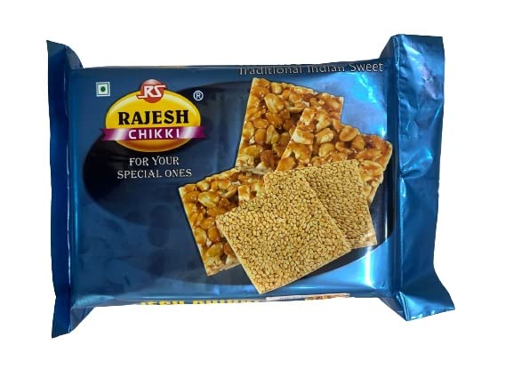 Rajesh Peanut Chikki with Jaggery - Regular Sing Chikki 500 Grm Pack ...