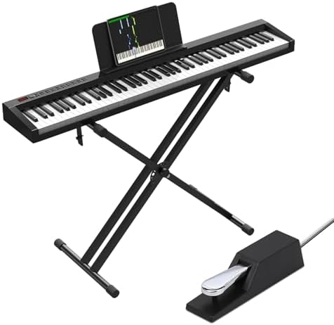 Amazon.com: KONIX Digital Piano 88 Key, Full Size Semi Weighted ...